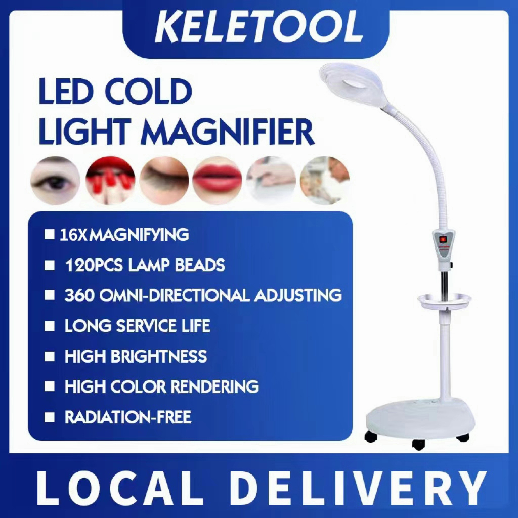 16X Beauty Skin Backlit Magnifier Beauty Salon LED Cold Light Lamp ...