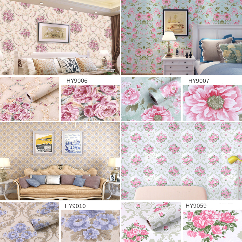 Kertas Dinding Bunga 45cm x 10m Wallpaper Sticker Waterproof Wall ...