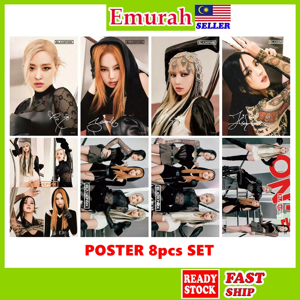 BPINK Poster 8pcs LISA JENNIE JISOO ROSE KPOP BORN PINK Lalisa | Shopee ...