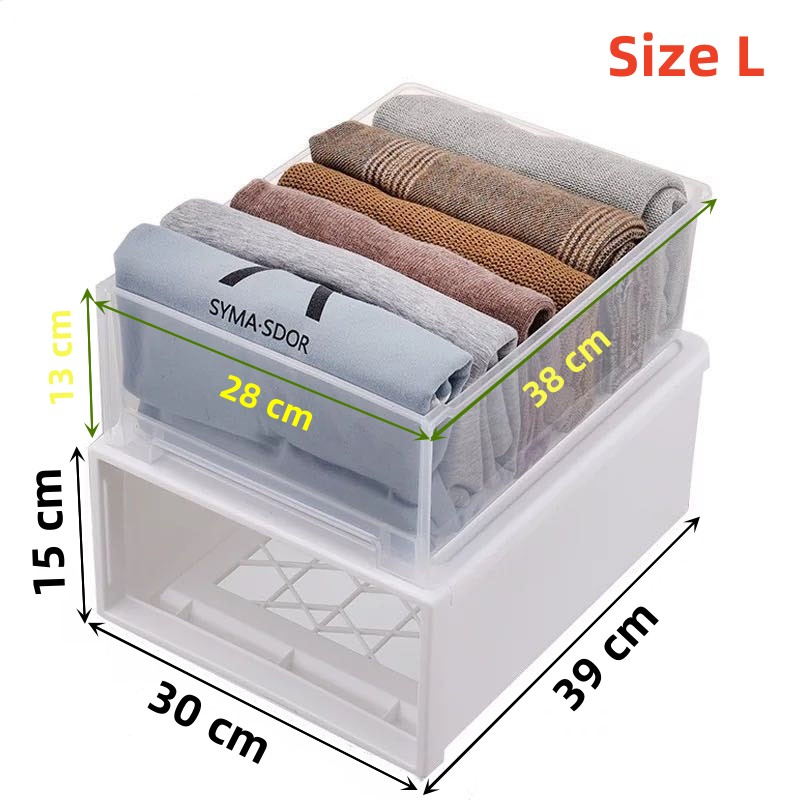 【i.Rumah】5L Stackable Storage Box Multipurpose Plastic Wardrobe Drawer ...