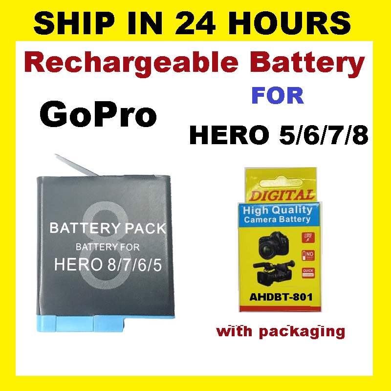 [Ready Stock] GoPro Hero 5 / Hero 6 / Hero 7 / Hero 8 Rechargeable ...