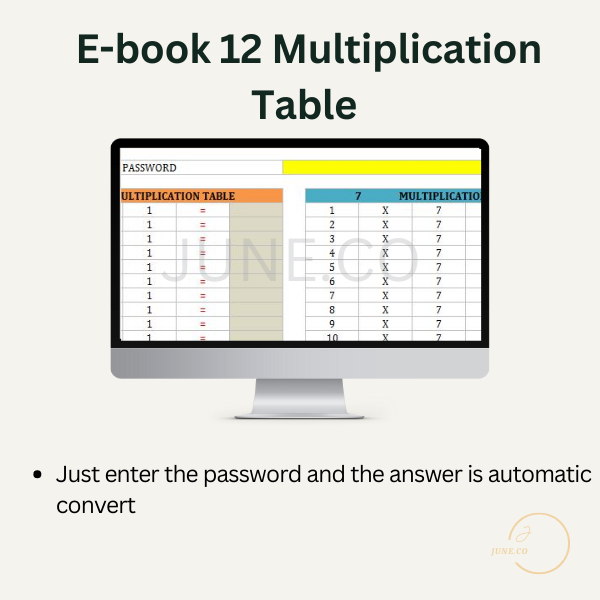 E-BOOK 12 MULTIPLICATION TABLE E-BOOK 12 JADUAL DARAB 電子書 12 乘法表 ...