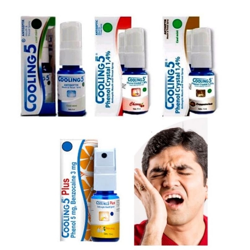 Cooling 5 PLUS Obat Sakit Gigi Spray 15ml Sariawan dan Kesehatan Mulut ...