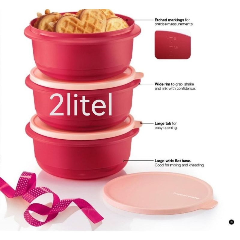 Tupperware Ultimate Mxing Bowl 1.0L/2.0L 3pcs | Shopee Malaysia