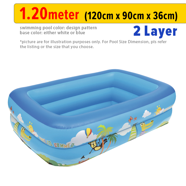 1.20 meter (120x90x36cm) Baby Swimming Pool Bath Pool 2 Layers ...