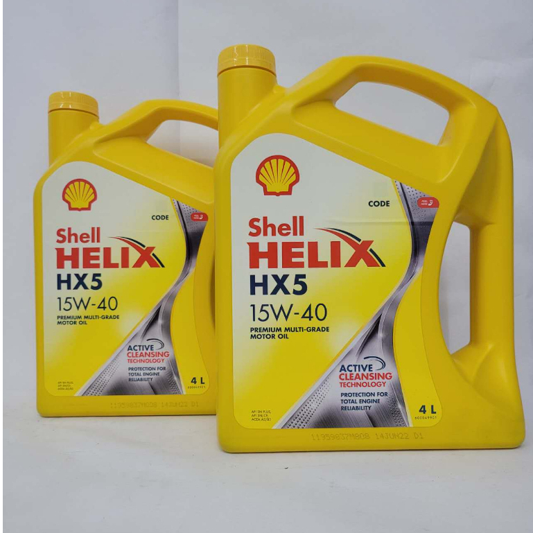 SHELL Helix HX5 15w40 4 Liters Premium Multigrade Motor Oil | Shopee ...