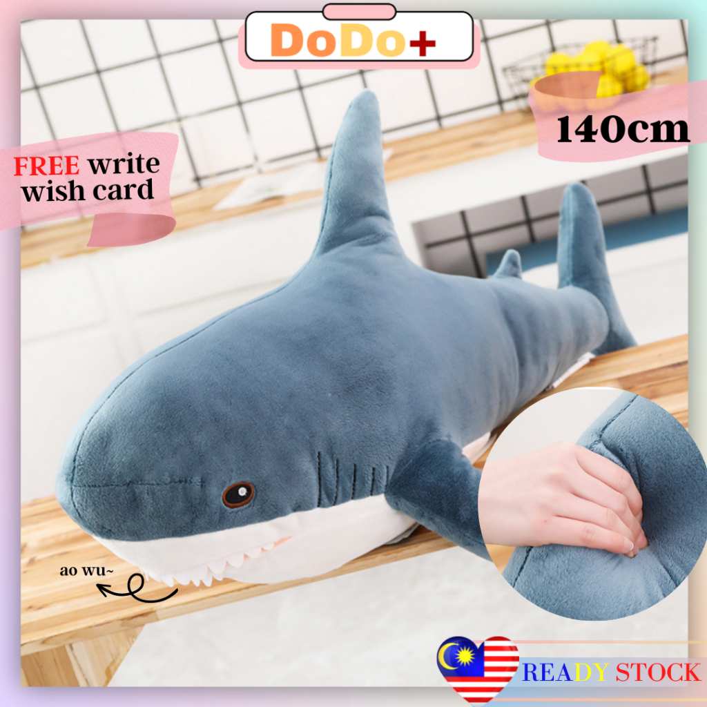 【DODO+】Baby Long Shark Plush Toy Adult Soft Stuffed Kitten Pillow Kids ...