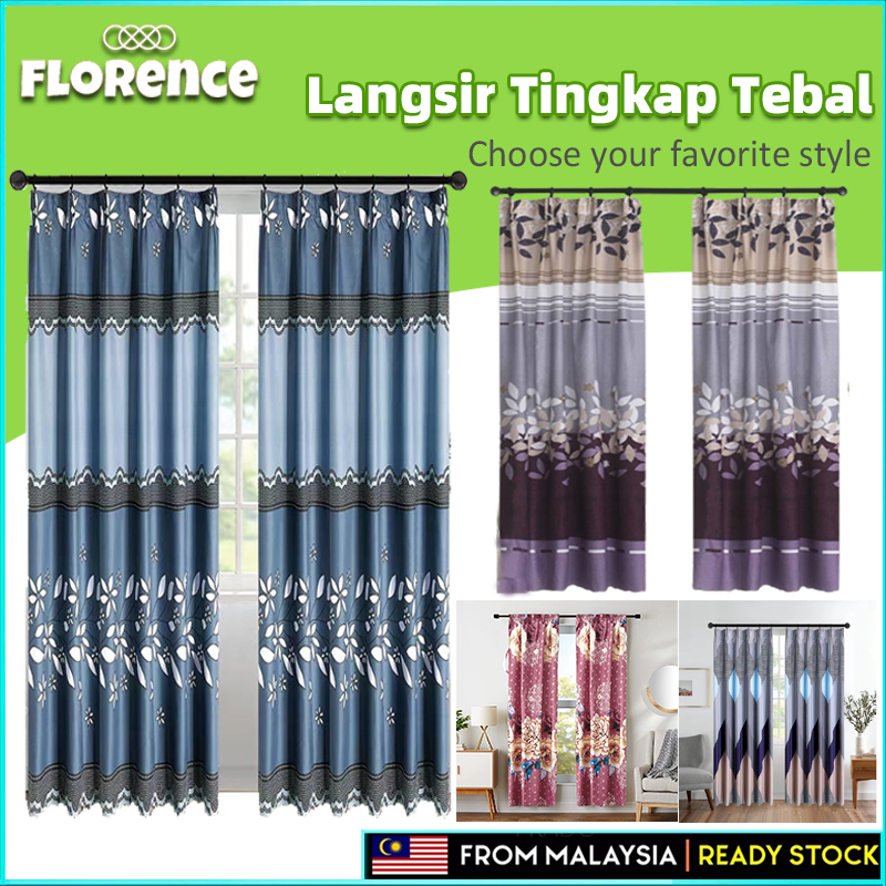 [LATEST] Langsir Tingkap Murah Cangkuk Semi Blackout Curtain 2in1 Hook ...