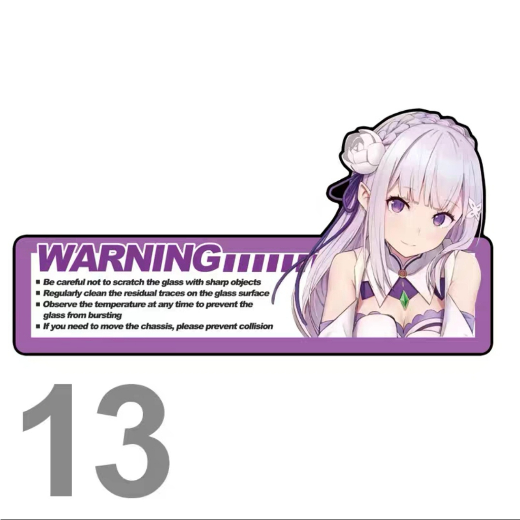 Gawr Gura Hololive Vtuber Computer PC Case Sticker Transparent Glass ...