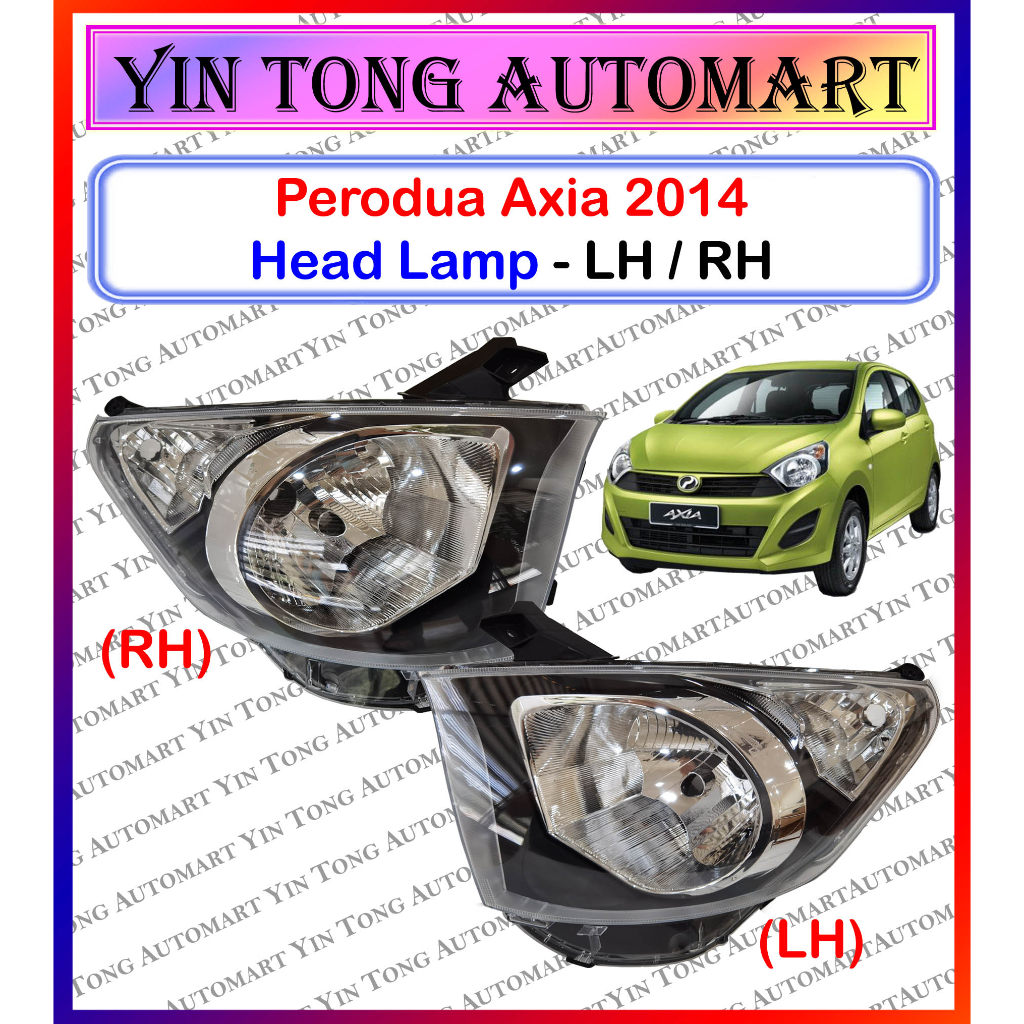 PERODUA AXIA 2014-2016 G-SPEC HEAD LAMP - LH/RH WITH OR WITHOUT BULB ...