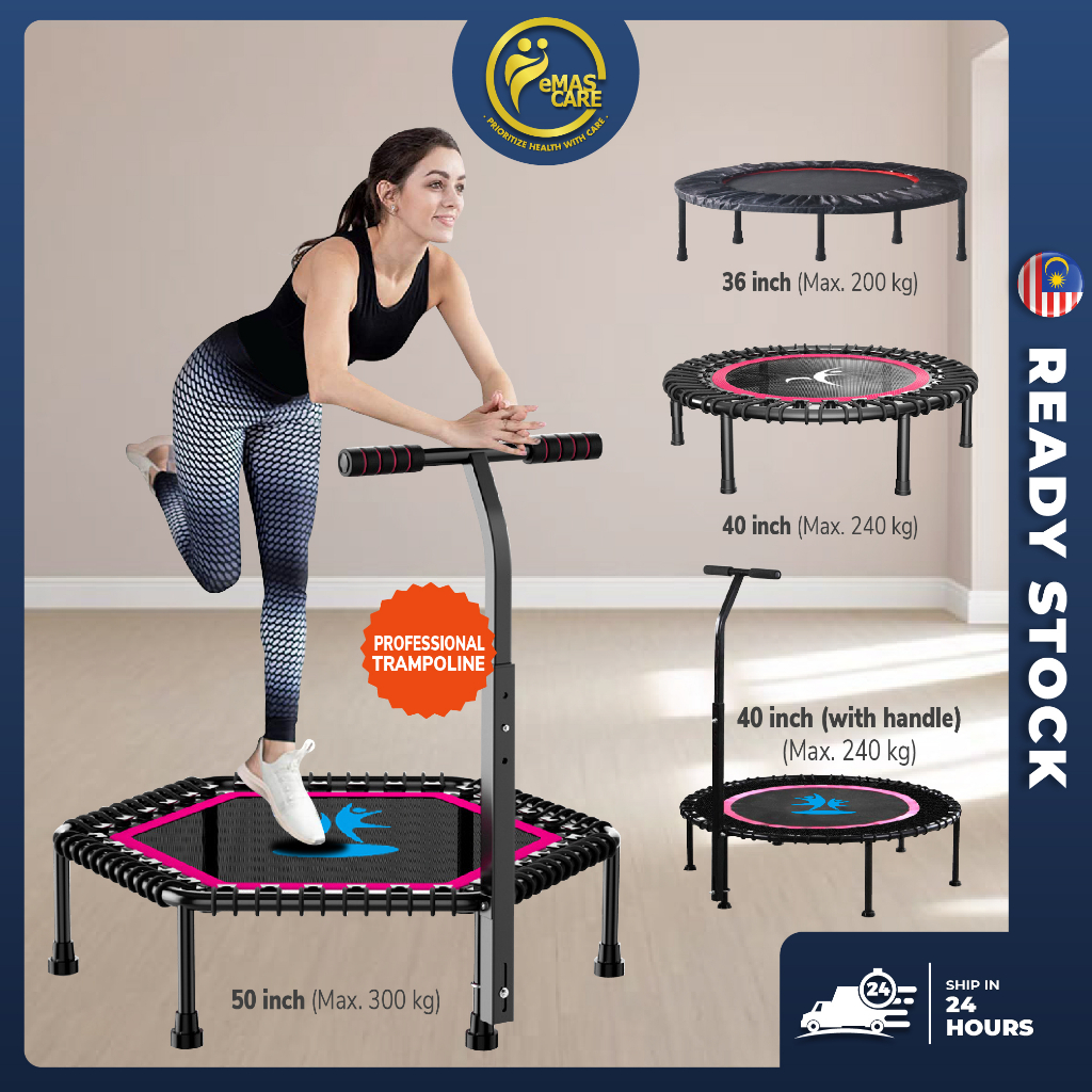Trampoline Fitness Jumping Cardio Trainer Max Capacity Up to 300KG ...