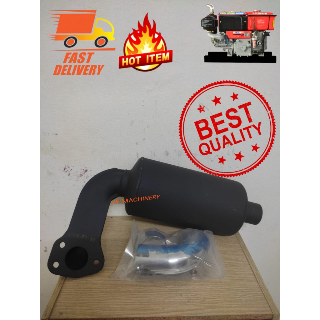 READY STOCK Kubota Vikyno Rv125 Muffler ekzos pipe (HIGHT QUALIT ...
