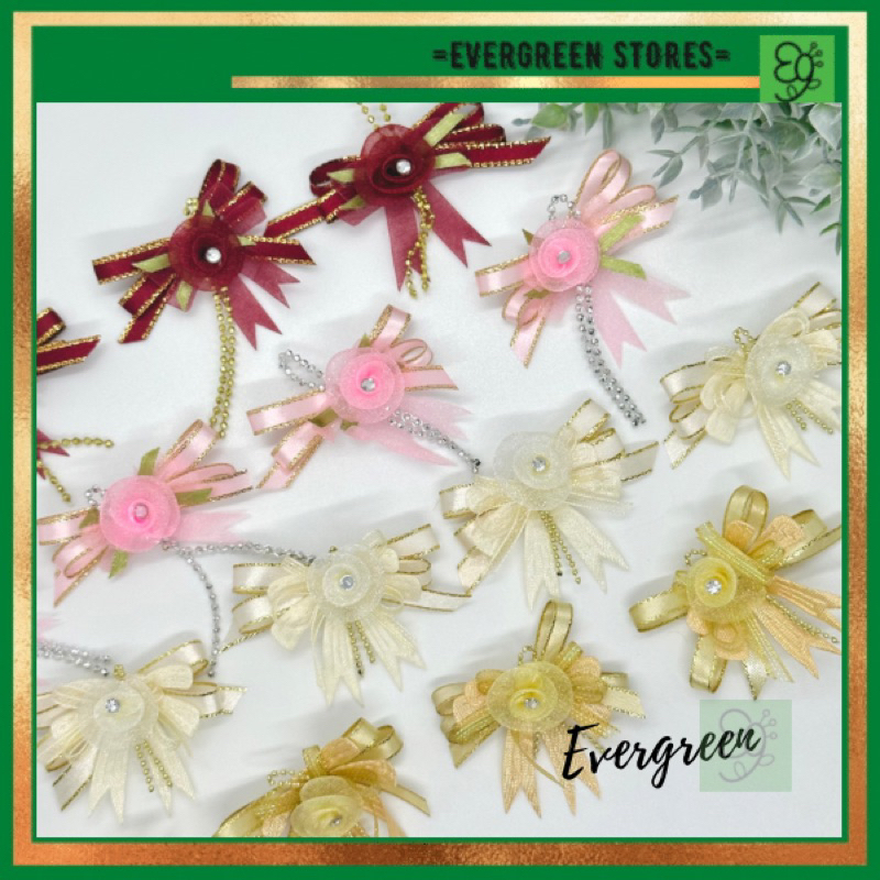 [READY STOCK] BH055 Homemade Organza Flower Corsage with Safety Pin ...