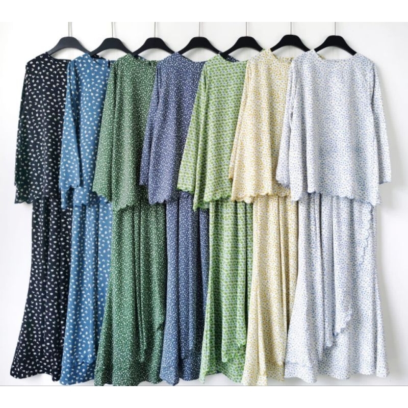 NEW DESIGN RAYA 2023 mini kurung scallop baju raya terkini set bersulam ...