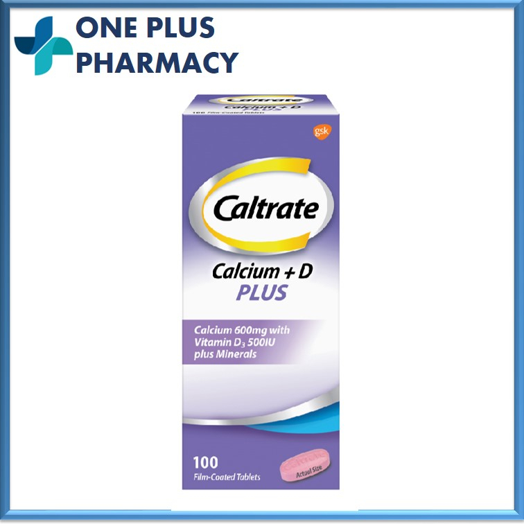 Caltrate Calcium + D Plus 60's / 100's / 2x100's+60's (Previously Caltrate 600 Plus) Calcium+D ...