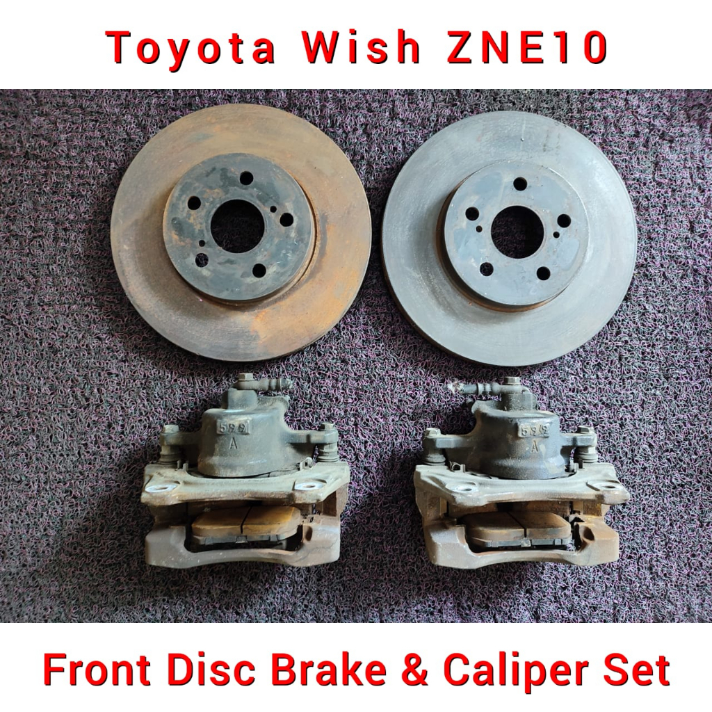 🇯🇵🇯🇵 Toyota Wish Legend ZNE10 Front Disc With Brake Caliper Set / Rotor ...