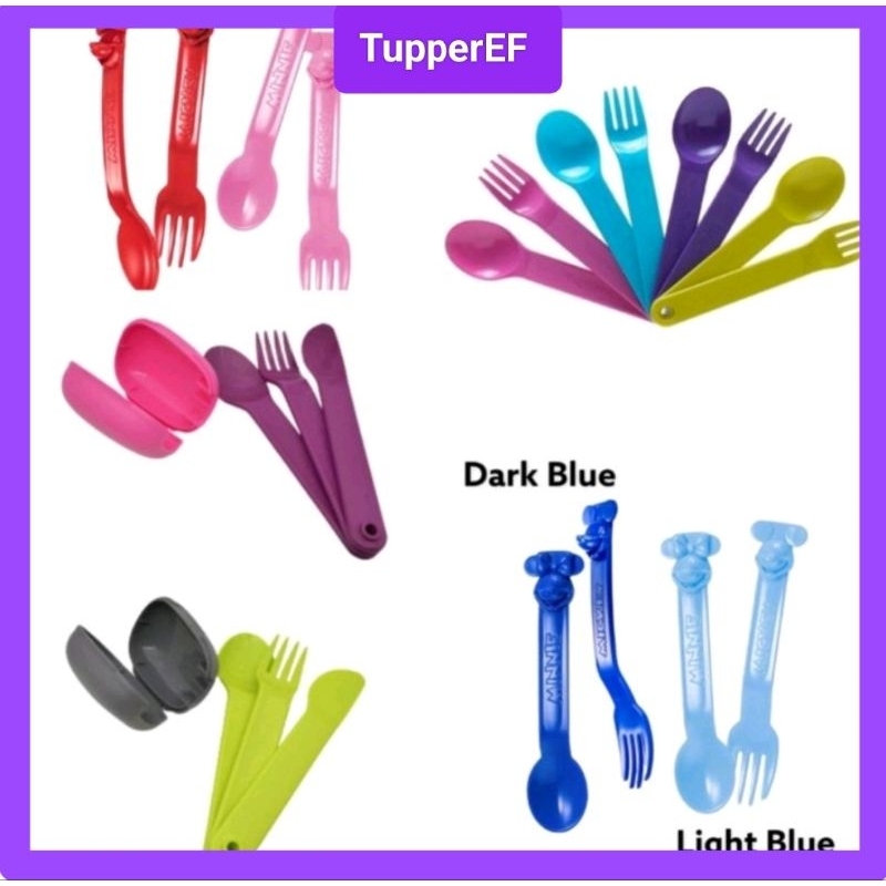 💖💖 Tupperware Cutlery Set / Hang On Spoon / Mickey Fork & Spoon ...