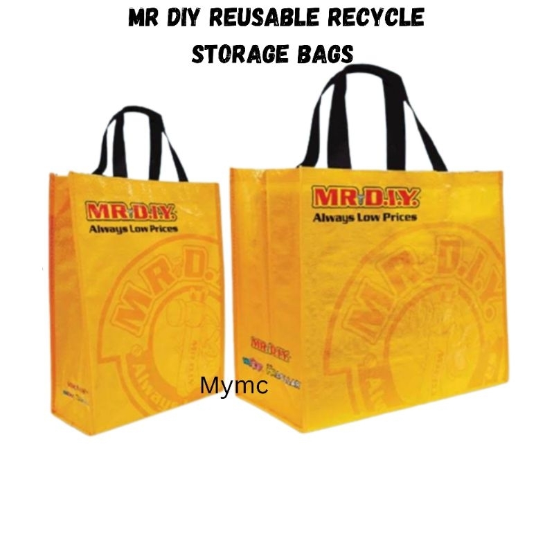 Mr DIY Reusable Recycle Storage Bag Large Plastik Beg Serbaguna Oren ...