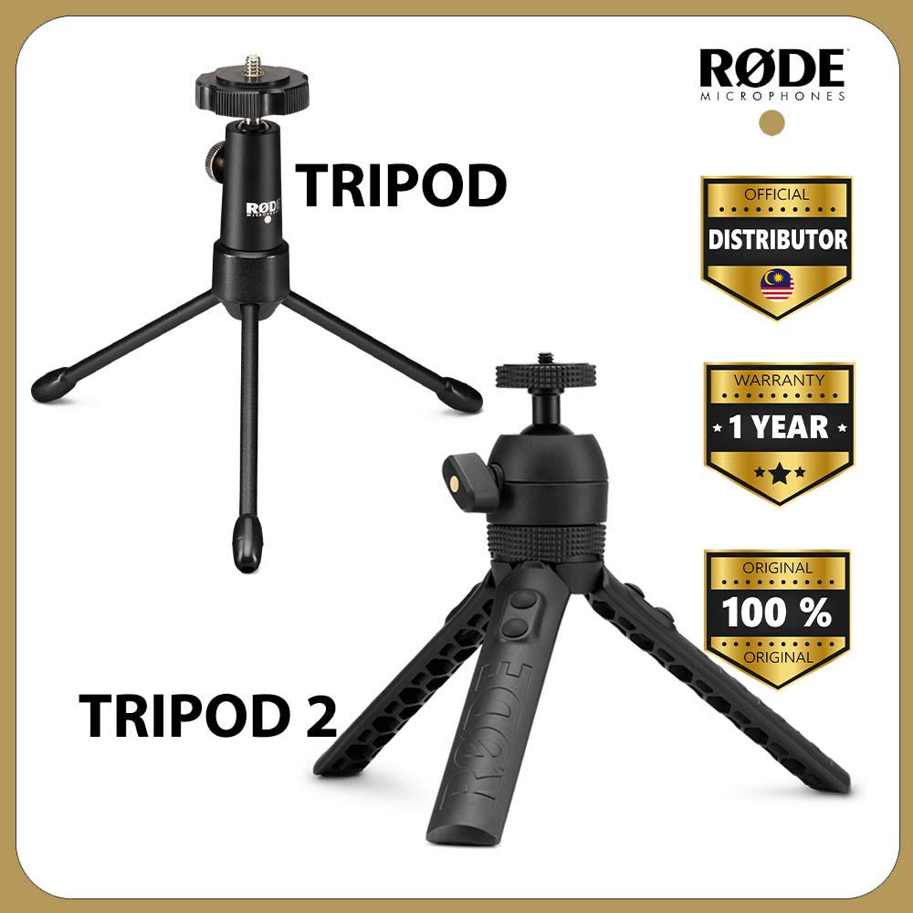 RODE Tripod Mini Tabletop Tripod / Tripod 2 Camera and Accessory Mount ...