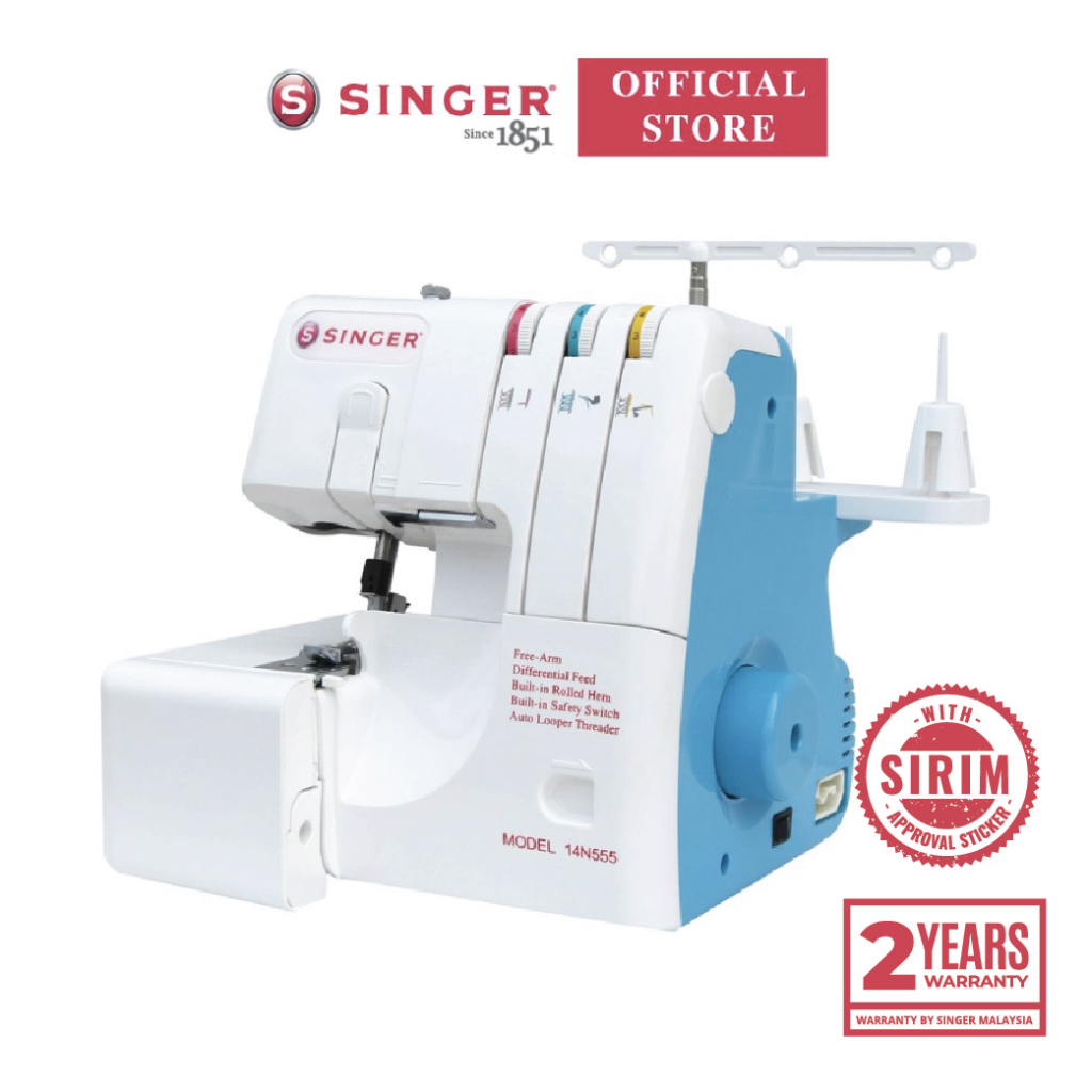Singer 3-Thread Portable Overlock 14N555 Sewing machine | Shopee Malaysia