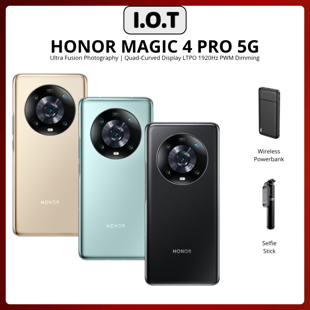 (NEW) HONOR Magic 4 Pro 5G ( 8GB+256GB ) - 100% Original Malaysia | Shopee Malaysia