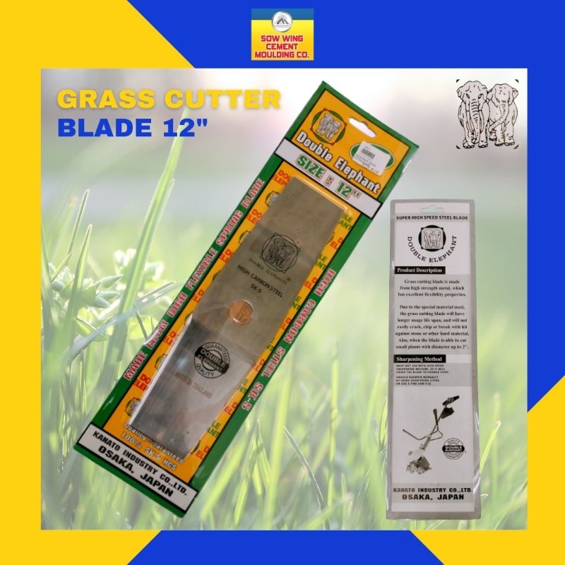 Double Elephant - 12" Stainless Steel Brush/ Grass Cutter Blade (Mata ...