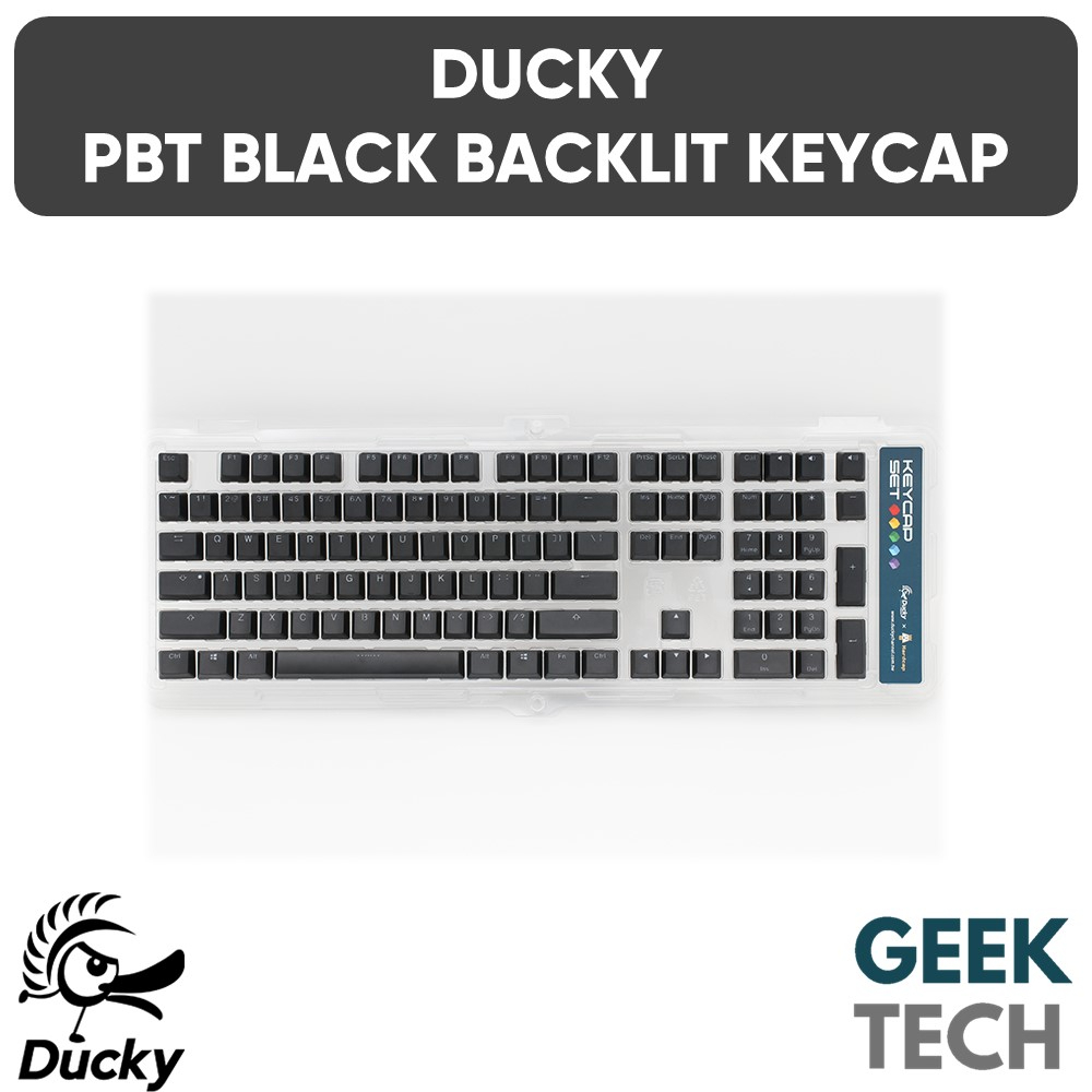 DUCKY PBT Double-shot Black Translucent Backlit Keycap | Shopee Malaysia