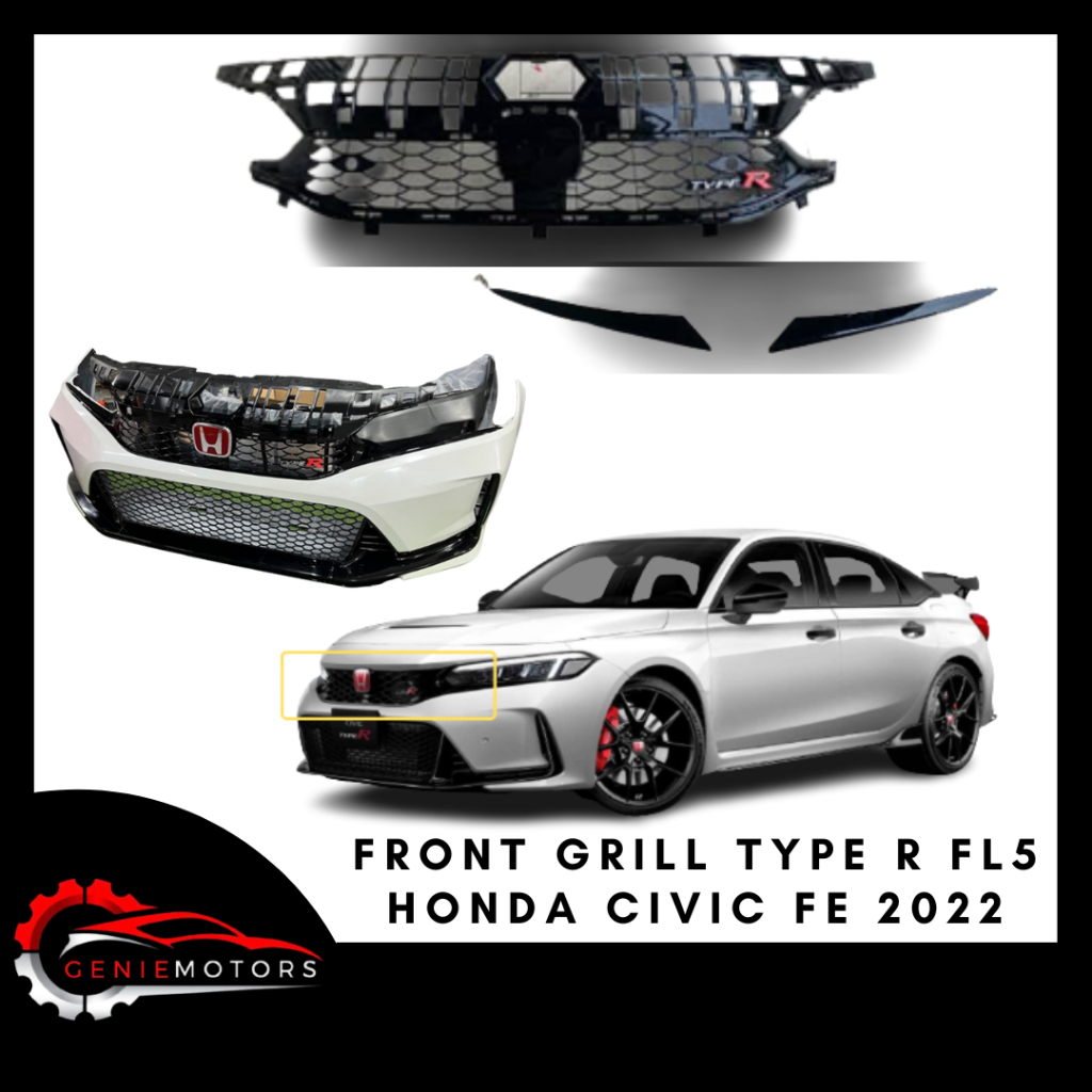 HONDA CIVIC FE 2022 FL5 FRONT GRILL MUGEN TYPE R ABS MATERIAL HIGH ...