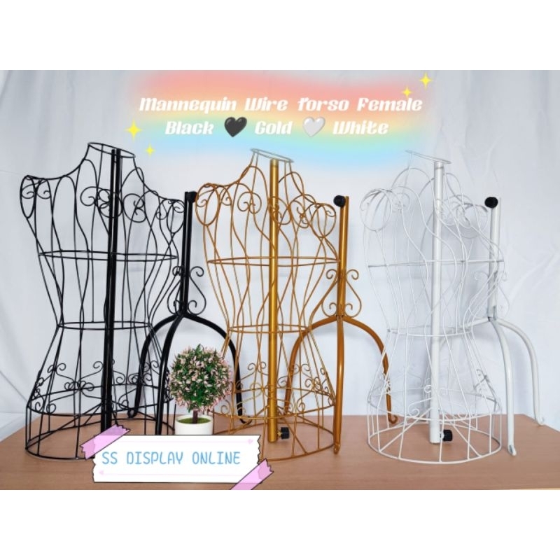 SSDR Female Metal Wire Dress Form Mannequin - Adjustable Height Wire ...