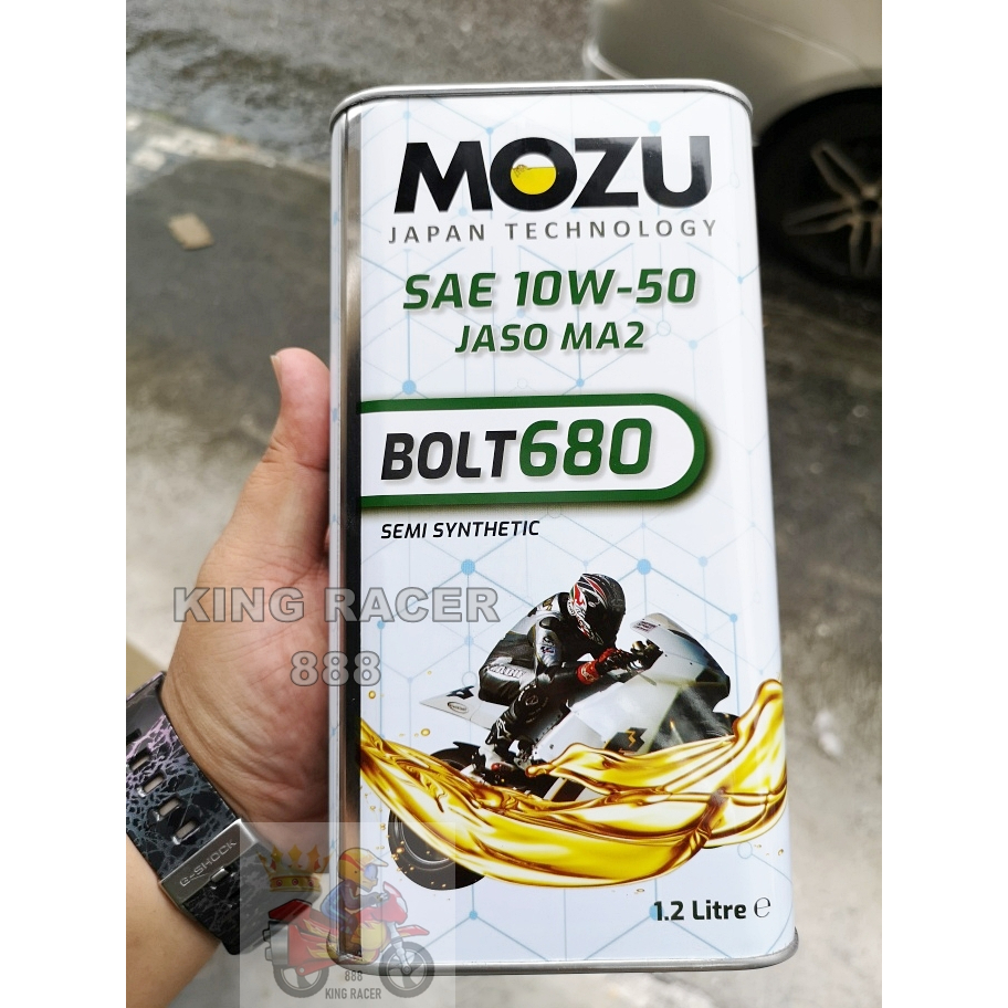 MOZU 10W50 SEMI SYNTHETIC MOTORCYCLE MINYAK HITAM 1.2 LITER 4T JASO MA2 LUBRICANT 10W-50 YAMAHA ...