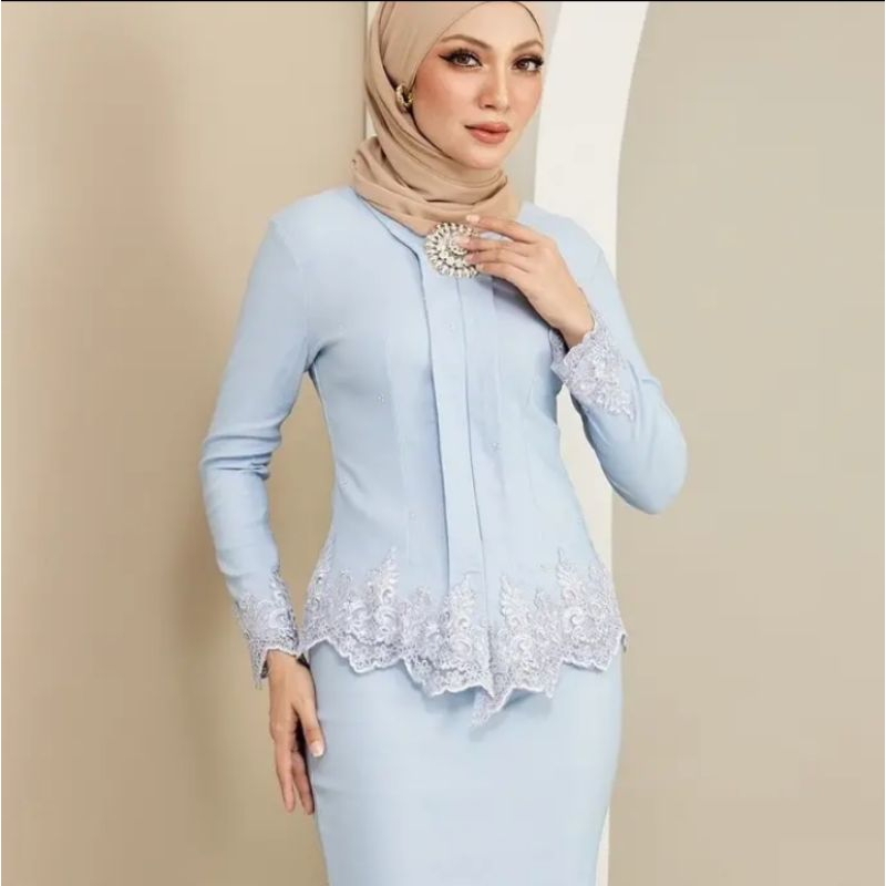 AURELL KEBAYA MODEN MINI KEBAYA BAJU RAYA KEBAYA LACE | Shopee Malaysia