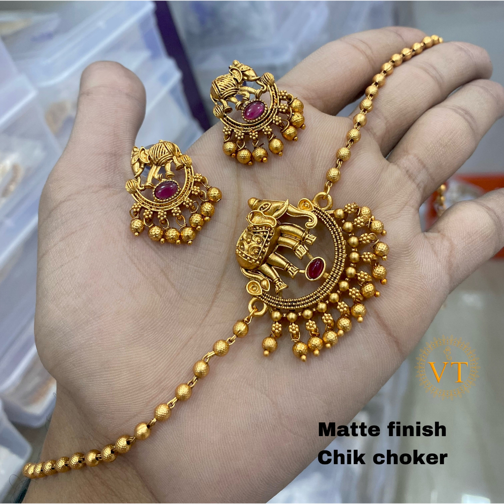 Indian matt finish necklaces | Shopee Malaysia