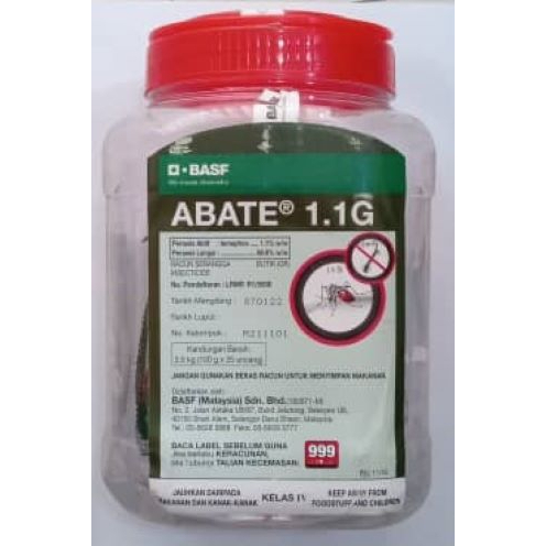 BASF Abate 1.1G Aedes 100% Original Chemical Mosquito Larvae Killer 25 Pack x 100 gram | Shopee ...