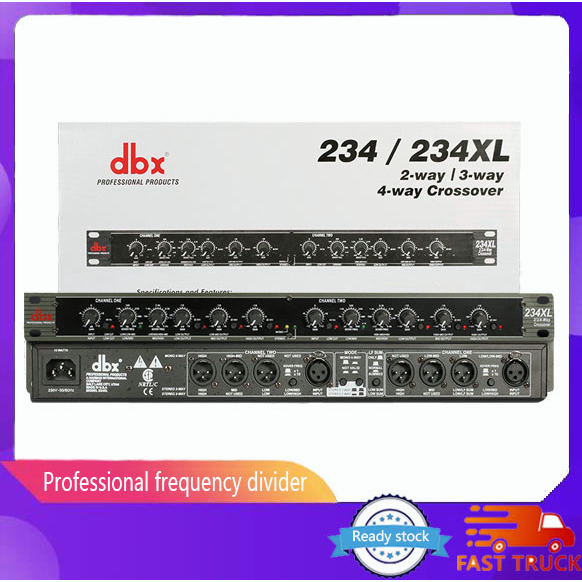DBX 234 Frequency divider stereo 2 way/3 way / 4way Crossover | Shopee Malaysia