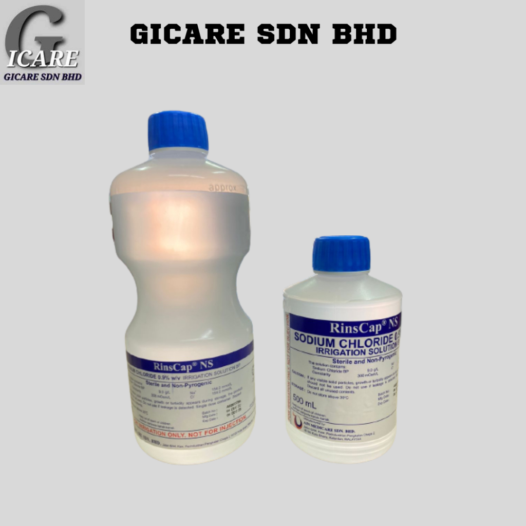 RINSCAP NORMAL SALINE IRRIGATION SOLUTION BP 500ML / 1000ML | Shopee ...