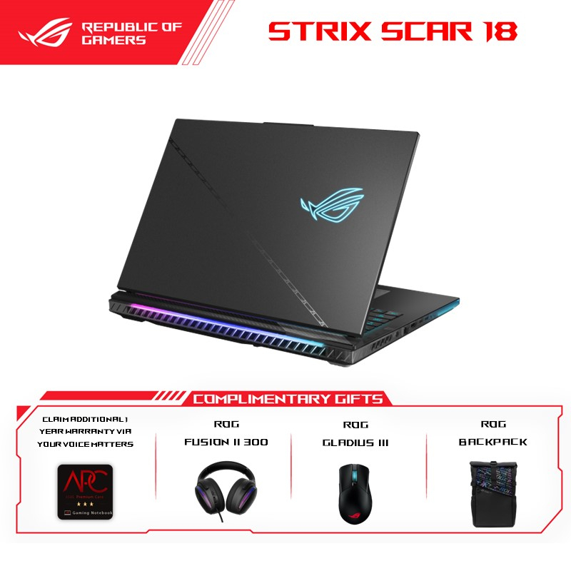 Asus ROG Strix SCAR 18 2023 G834J-YN6068W Gaming Laptop | i9-13980HX ...