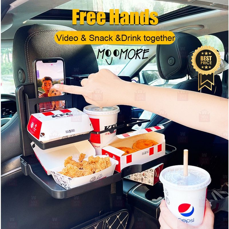 Foldable Car Food Tray With Bottle Cup Holder Steering Wheel Table Car ...