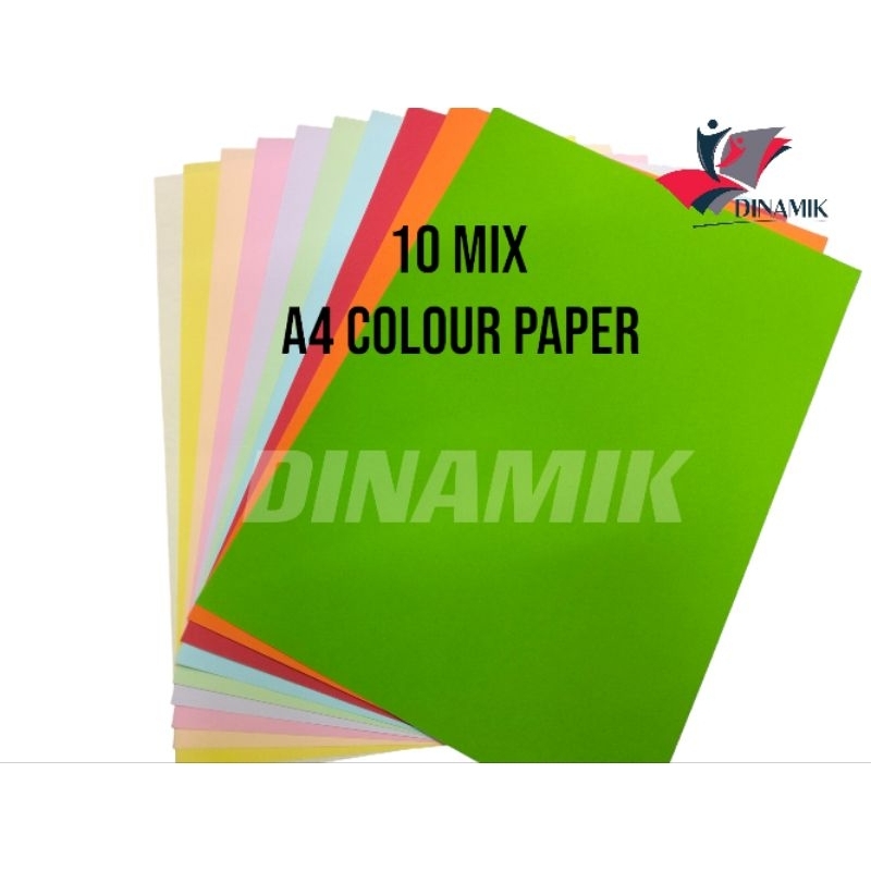 10 Mix Colour Paper A4 80gsm | Shopee Malaysia