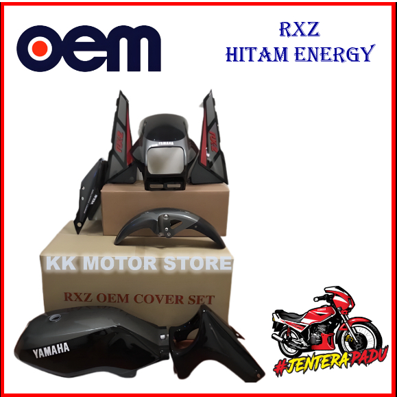 (100% OEM !!!) COVERSET RXZ BOSS OEM HITAM ENERGY (FULL TANAM) | Shopee ...
