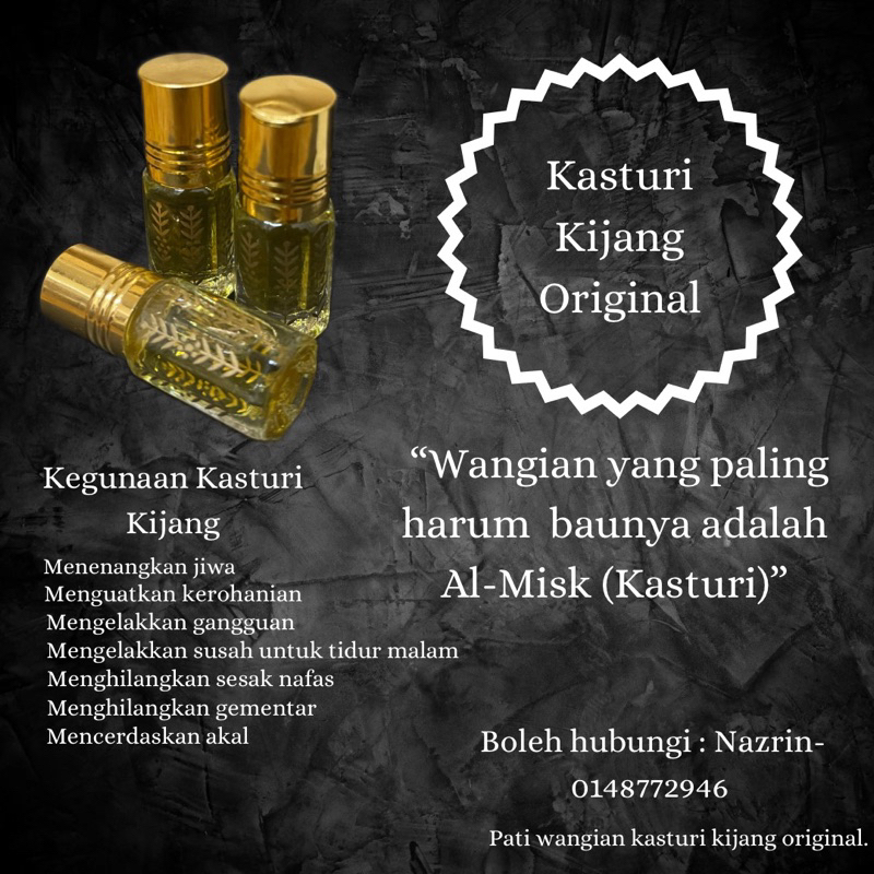 Wangian Kasturi Kijang (Al-Misk) | Shopee Malaysia