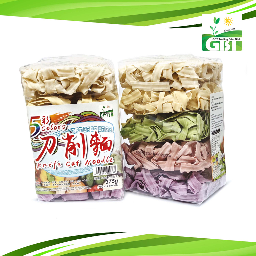 GBT Green Bio Tech 5 Colors Knife Cut Noodle｜五彩刀削麵 375g | Shopee Malaysia