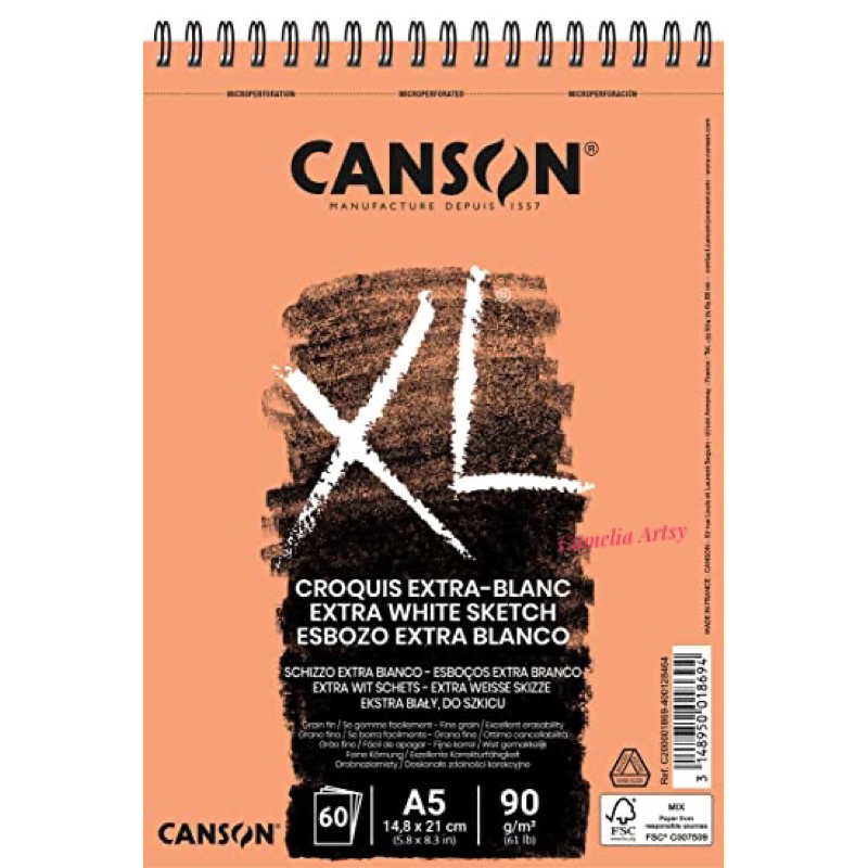 Canson XL Extra White 90gsm A5 Sketch Book🔥offer🔥 | Shopee Malaysia