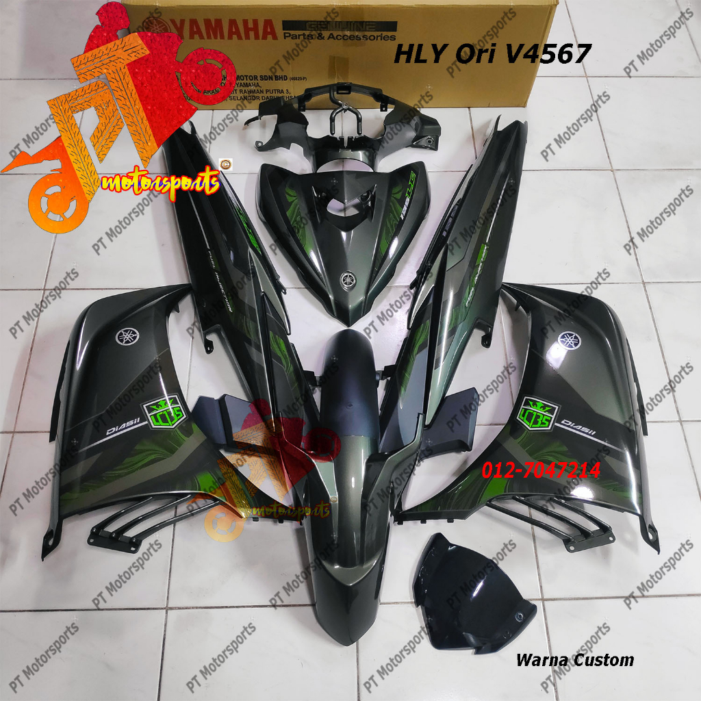Yamaha Lc 135 Cover Set Hijau Lumut DNL GM1 Sticker Siap Tampal Ysuku ...