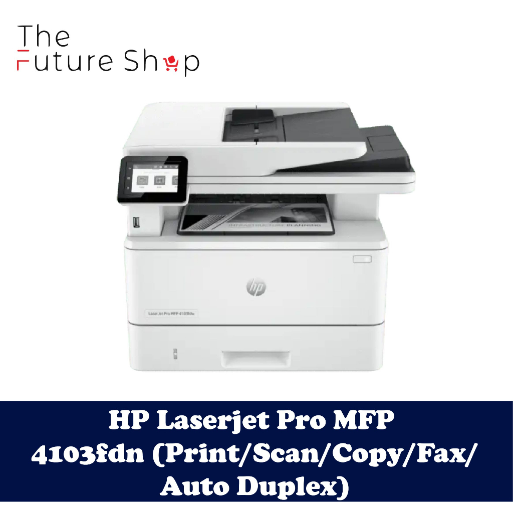 HP LaserJet Pro MFP 4103fdn Printer - (Print/Scan/Copy/Fax/Auto Duplex ...