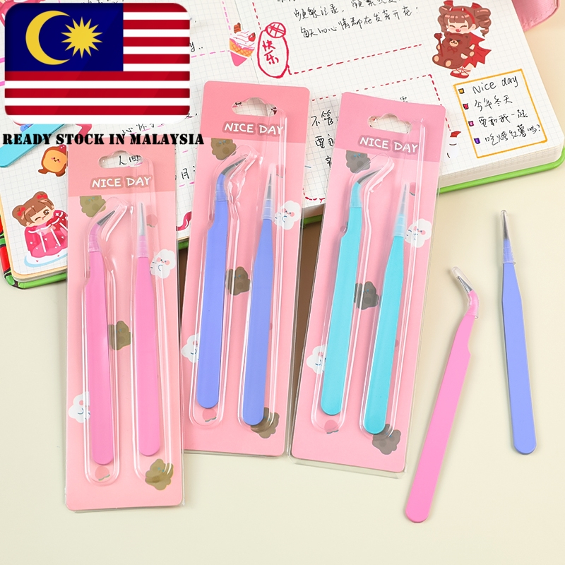 INS Macaron Colour Tweezers Set of 2pcs Value Pack Journal Accessories ...