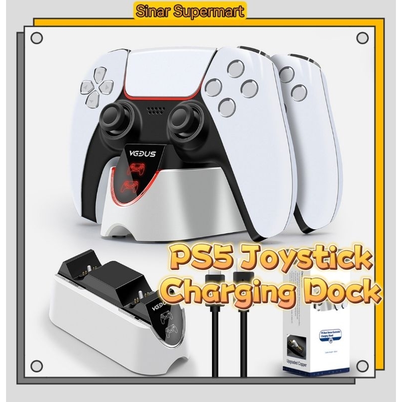 PS5 Joystick Charging Dock LED Indicator 2 Joystick Dock | Shopee Malaysia