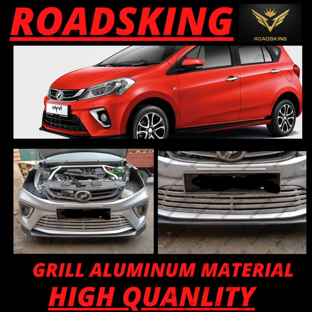 PERODUA MYVI GEN3 2018 ~ 2022 FRONT BUMPER GRILL ALUMINUM MATERIAL ...
