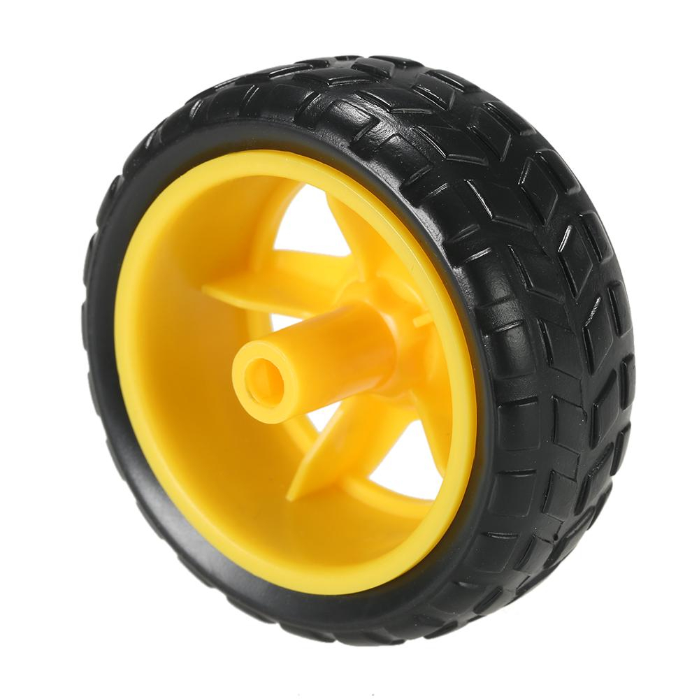 DC Geared Motor / 65MM Wheel, Moto TT 130 Dual Shaft w/ Yellow Gear Box ...