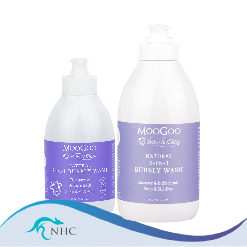 Moogoo Baby & Child Natural 2-in-1 Bubbly Wash 500ml / 1L | Shopee Malaysia