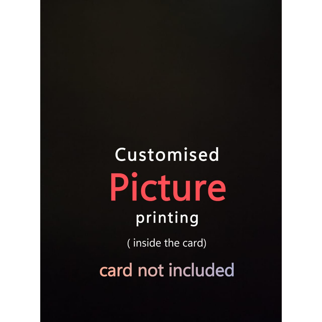 Customised printing picture inside handmade card - (A6 size- folded ...